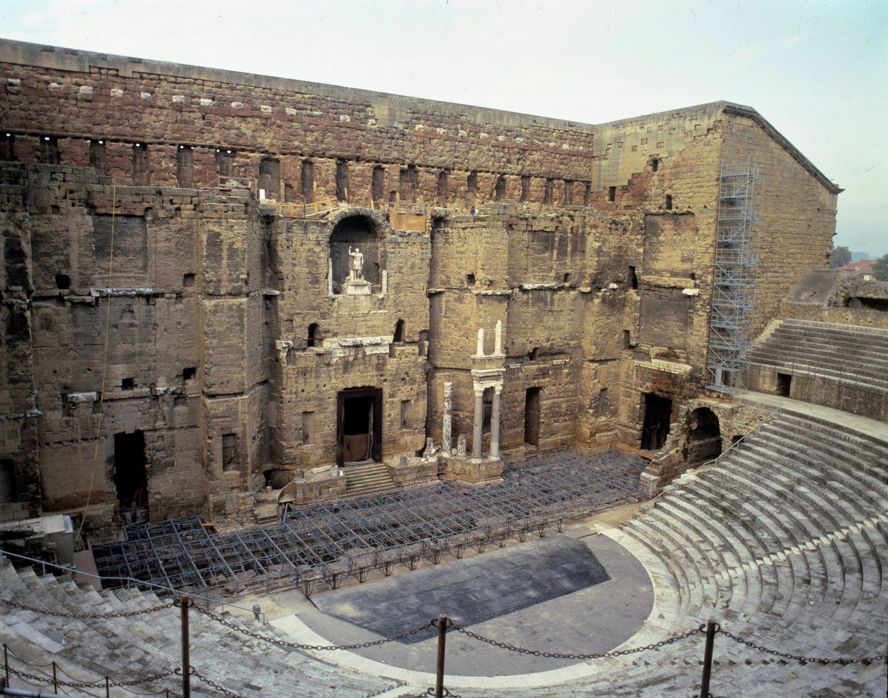 Roman art: view of the Roman theatre of the city of Orange