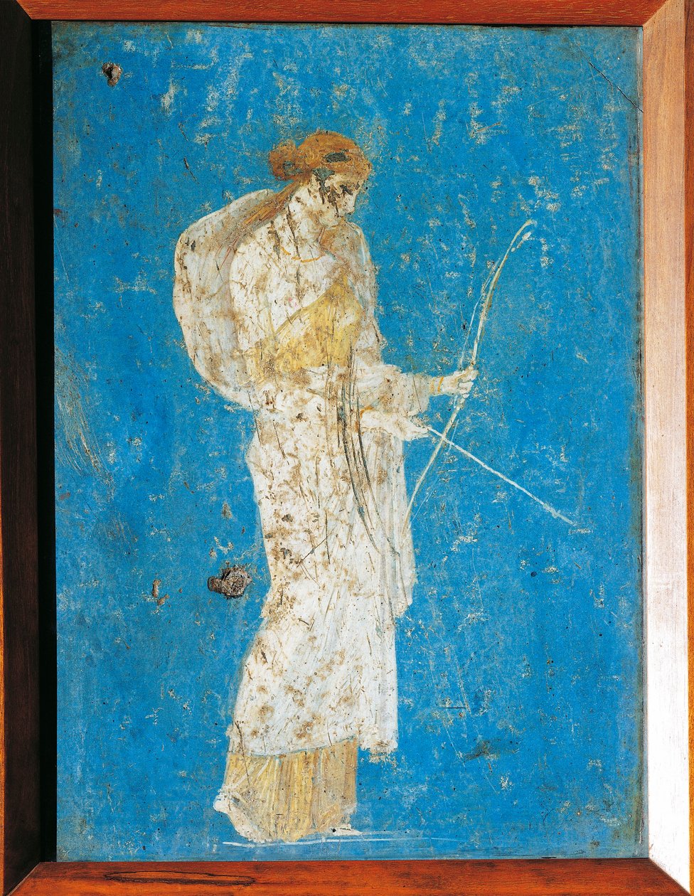 Roman Fresco Depicting Diana, from Pompeii, Italy