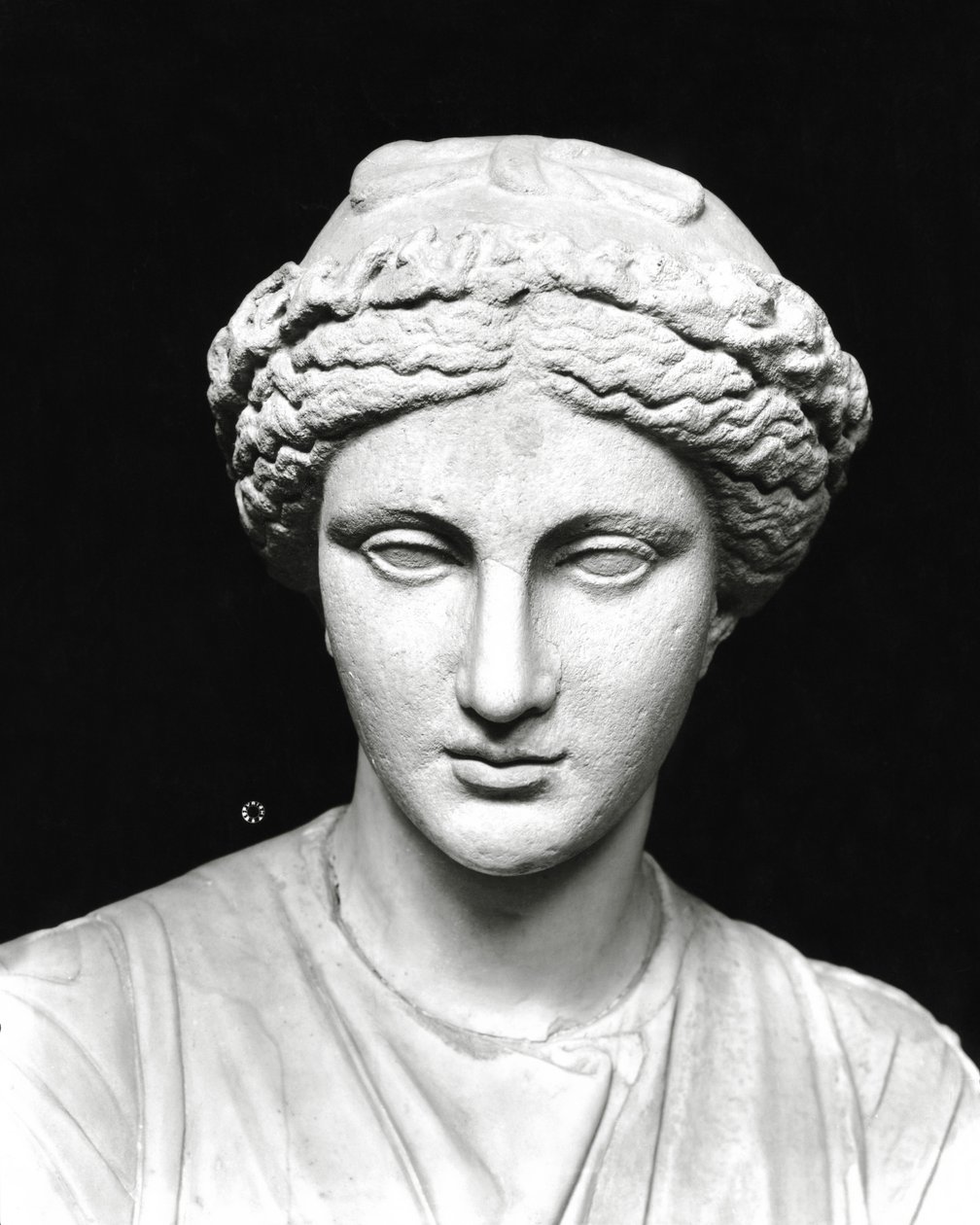 Statue of Clio Holding a Scroll, (detail) of the Head