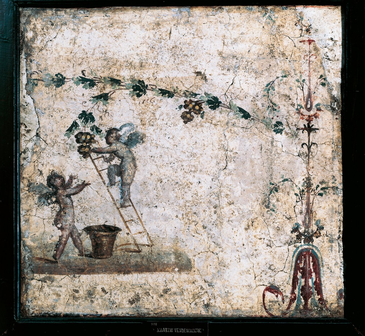Third Style Fresco Depicting Cupids Harvesting, from House of Marcus ...