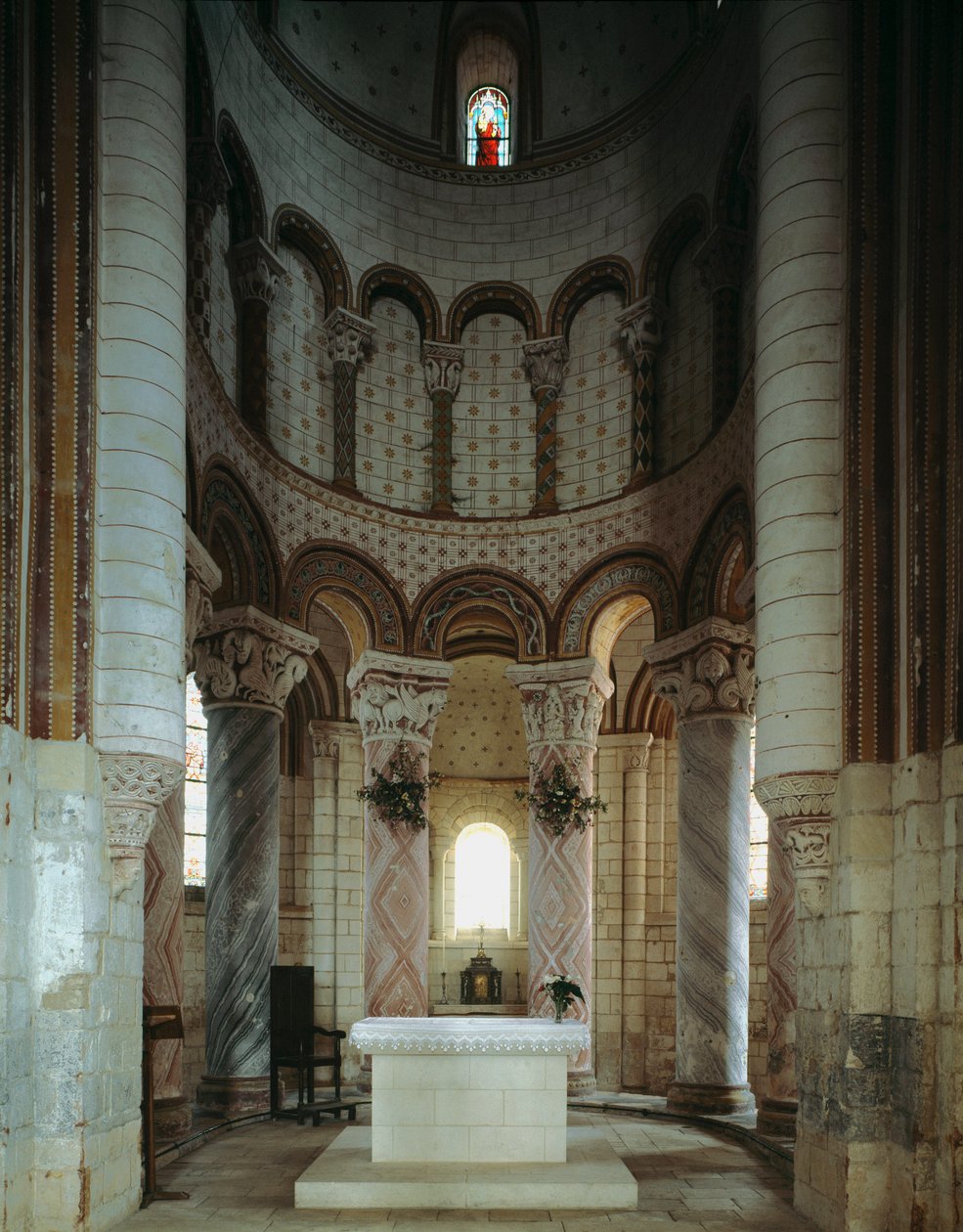 Inside view of the apse and the ambulatory of the church of St. Peter