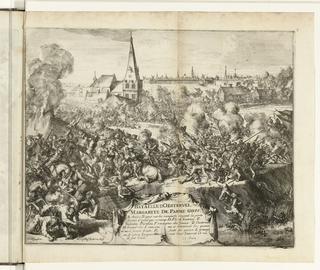 Battle of Oosterweel, 1567 by Romeyn de Hooghe