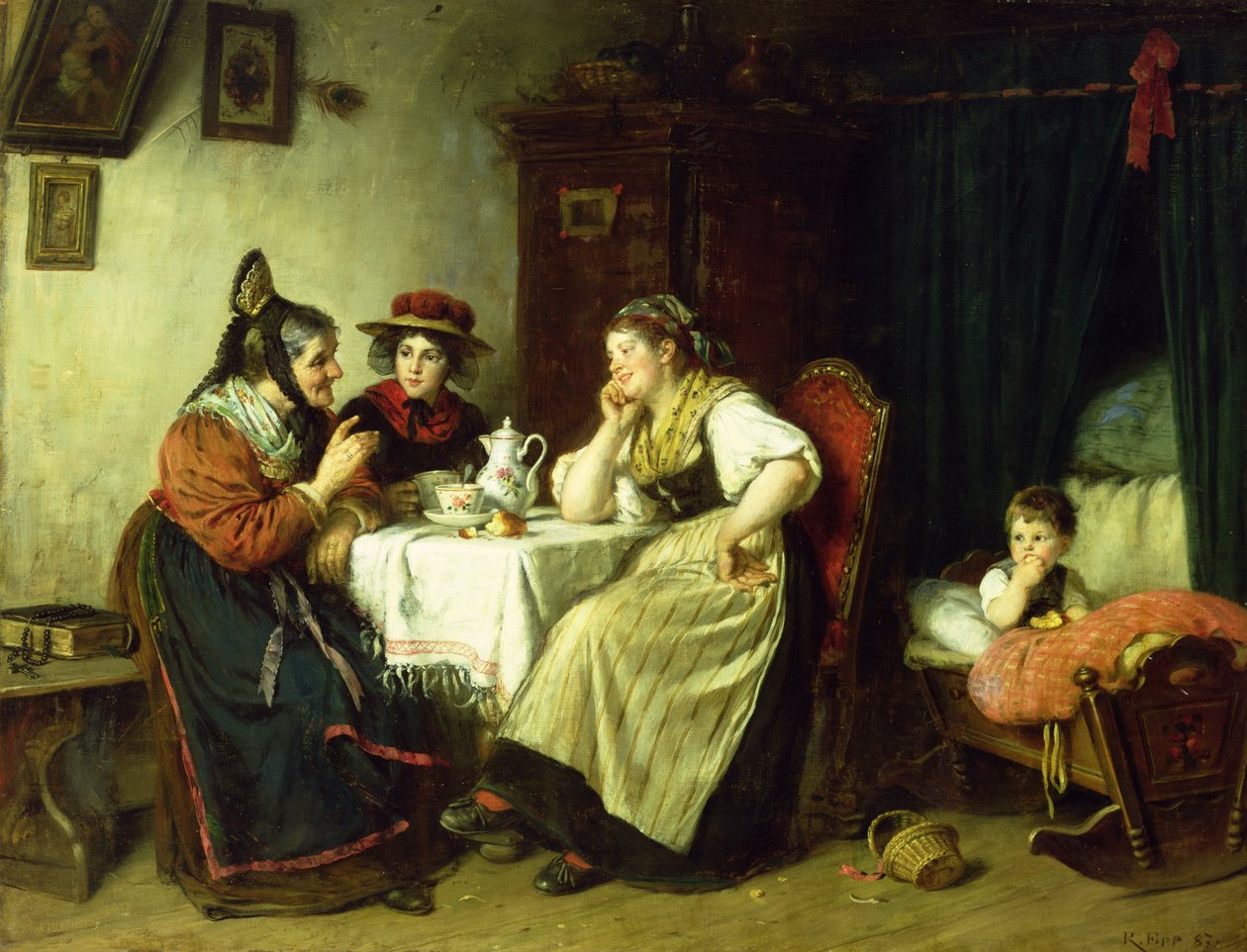 The Gossips, 1887 by Rudolf Epp: Buy fine art print