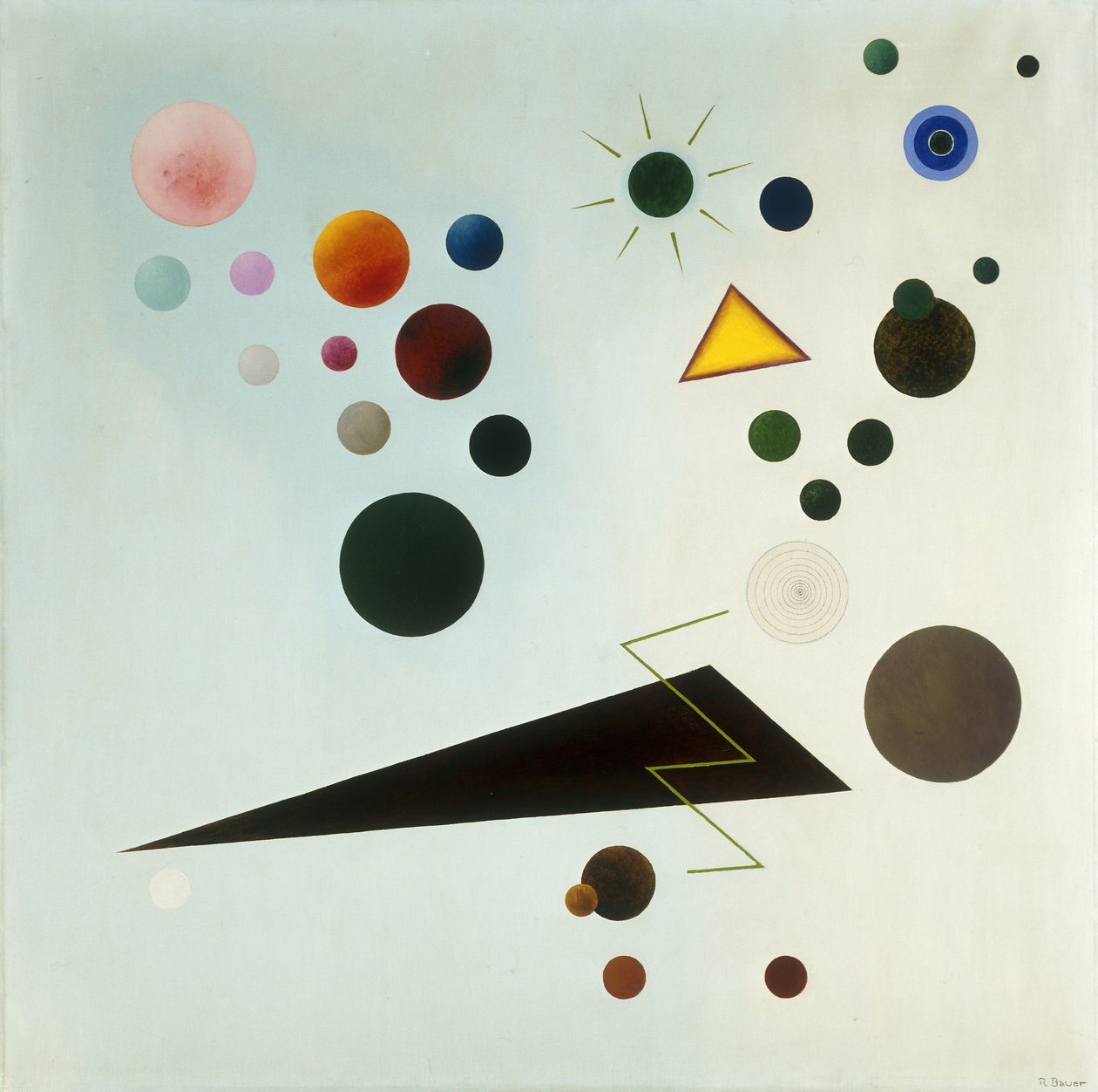 Rounds and Triangles by Rudolf Bauer: Buy fine art print