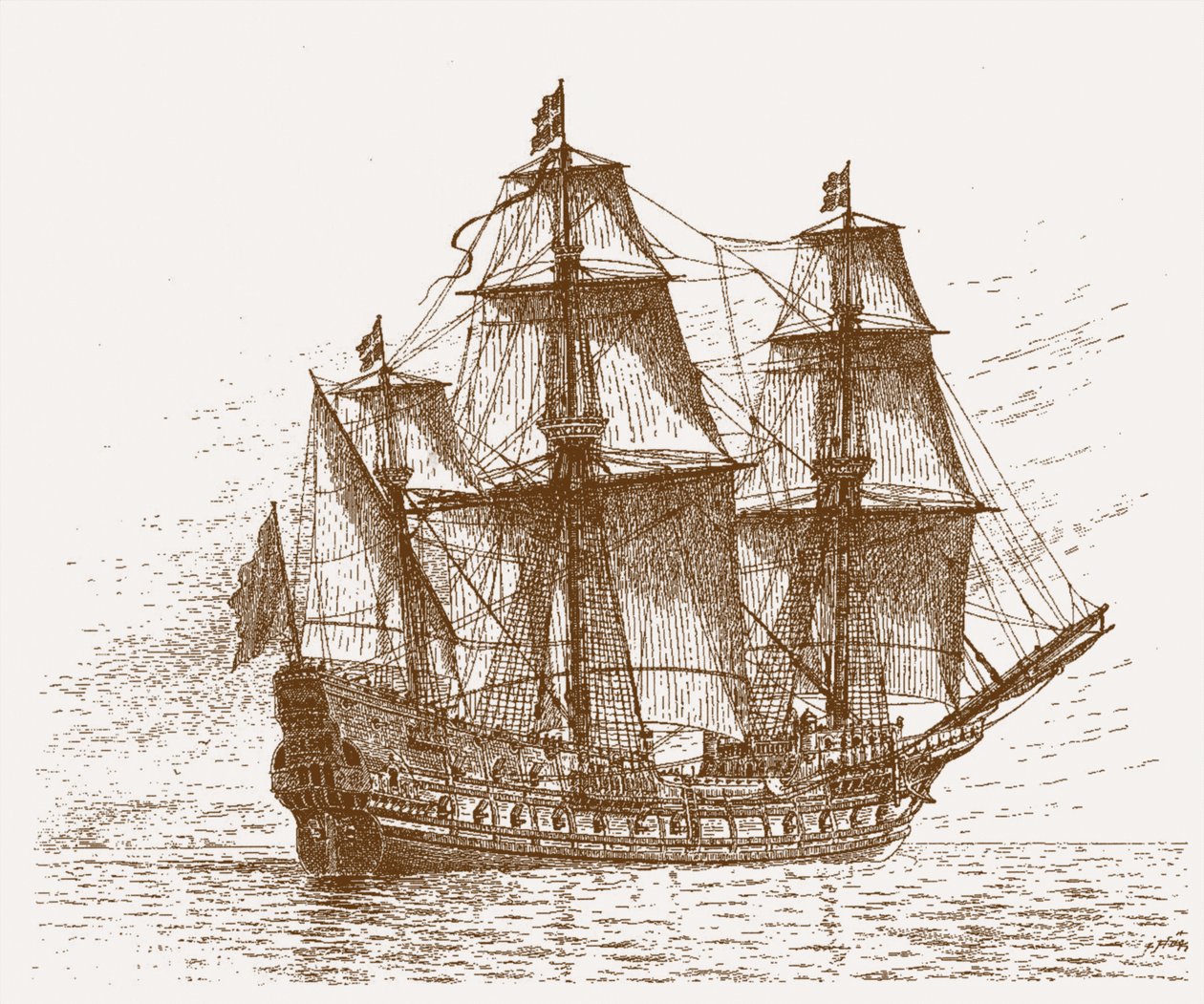 The Swedish Flagship Mars, before the Battle of Gotland-Oland