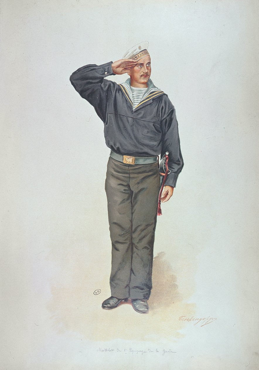 Russian Sailor In The Uniform Of The Russian Navy At The End Of The