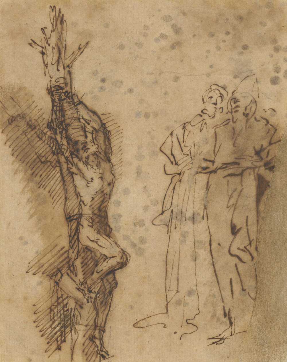 Study for Polycrates' Crucifixion by Salvator Rosa