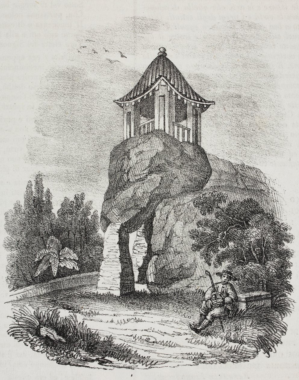 Camoens' cave, Macao, China, lithograph by Salvatore Puglia from ...