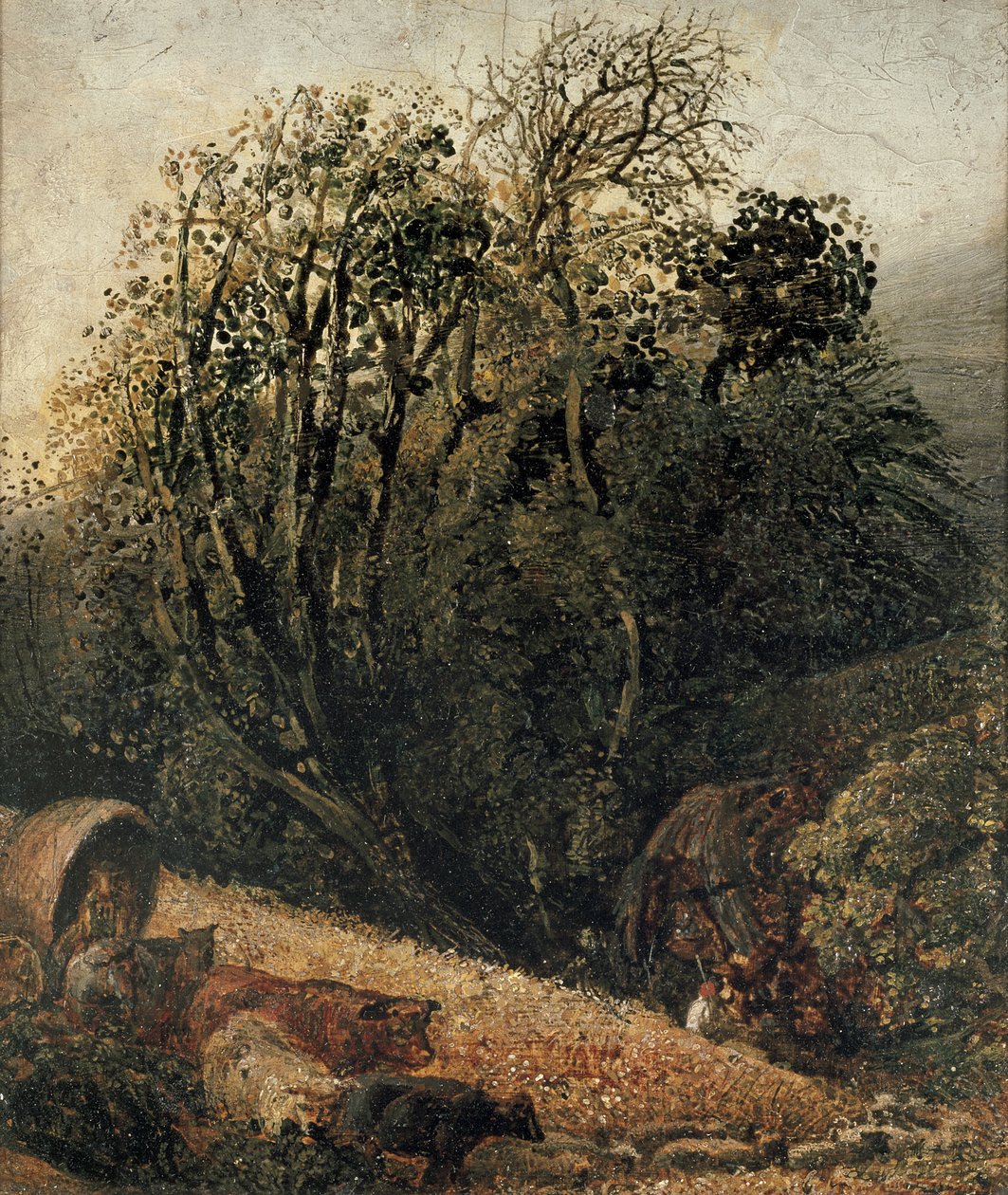 A Cornfield Bordered by Trees, 19th century by Samuel Palmer
