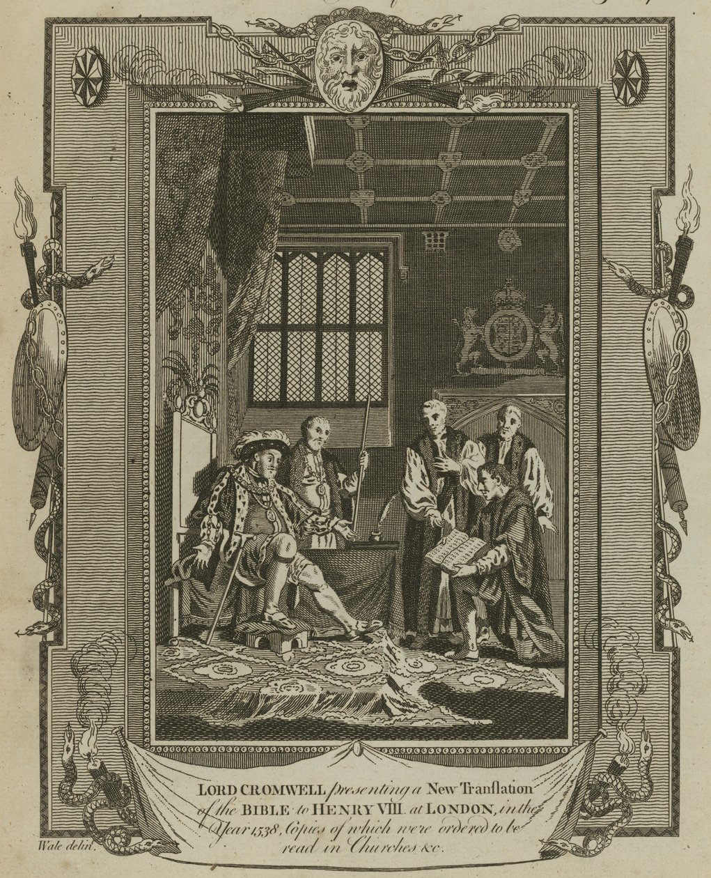 Lord Cromwell Presenting a New Translation of the Bible to King Henry ...