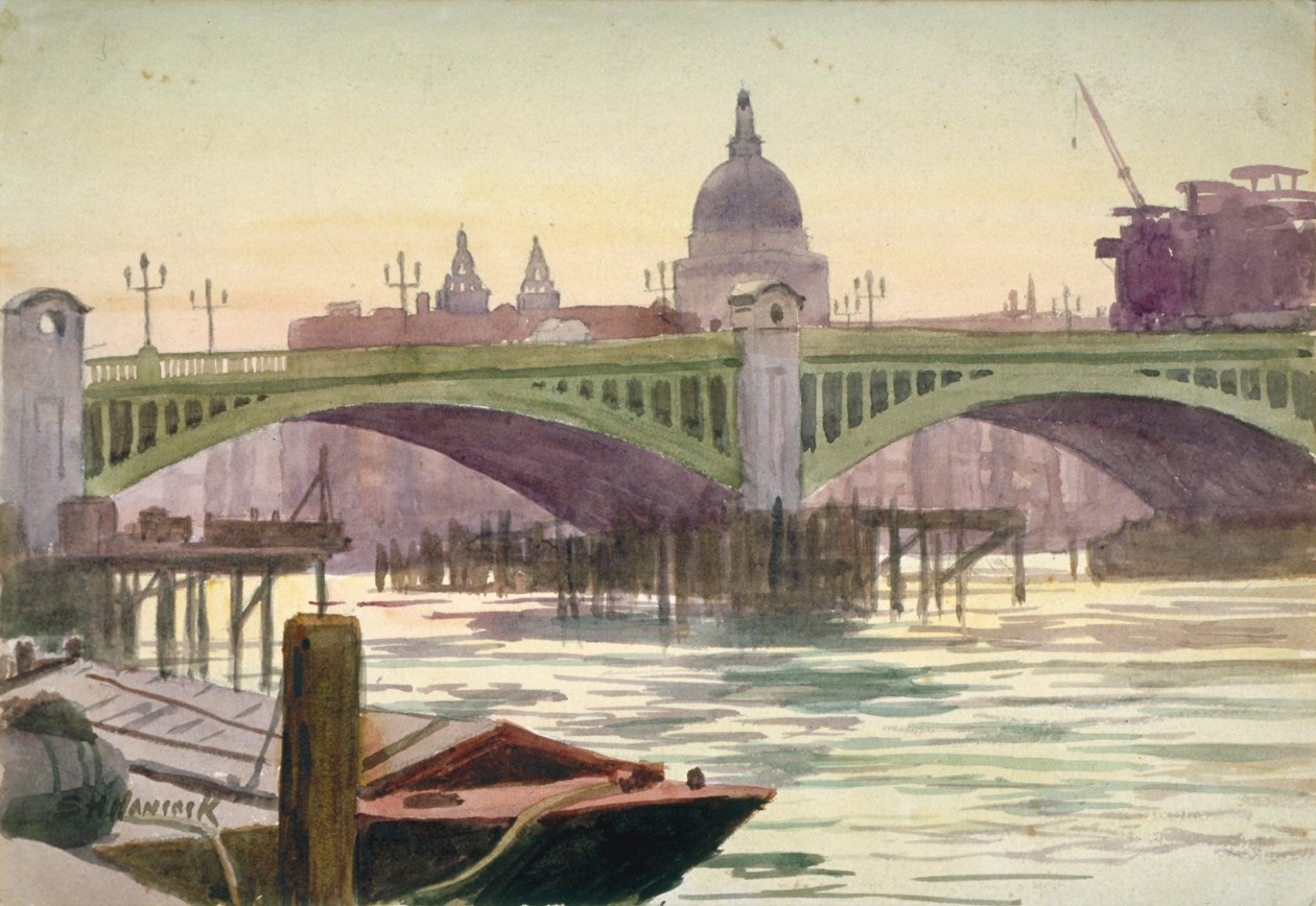 Southwark Bridge, London by Samuel Harry Hancock