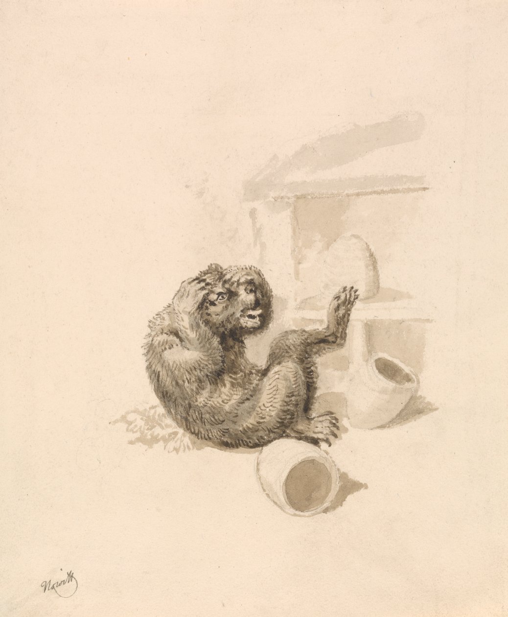 Bear and Bee-Hives by Samuel Howitt: Buy fine art print