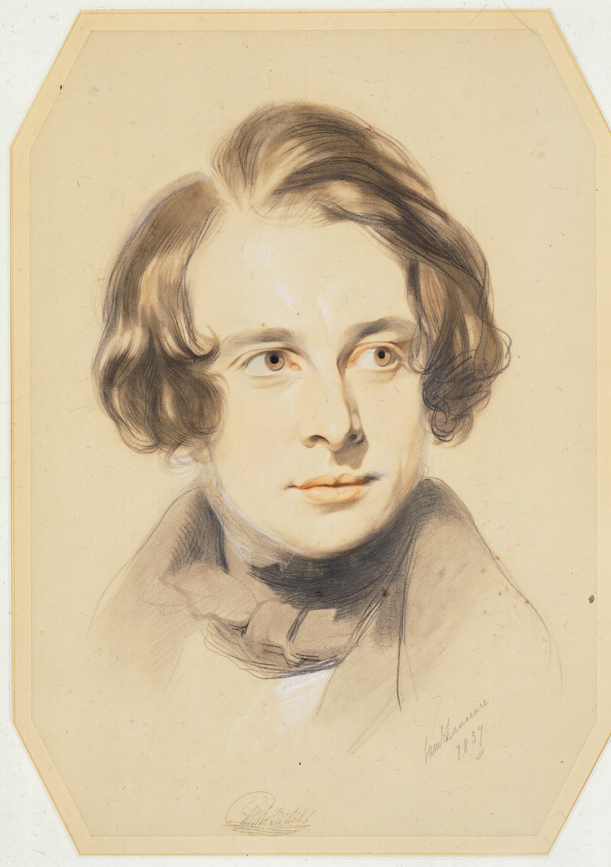 Early Portrait of Charles Dickens, 1837 by Samuel Laurence