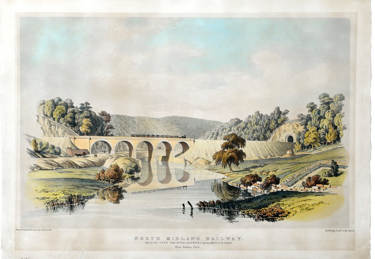 North Midland Railway Bridge over the River Derwent and the Matlock ...