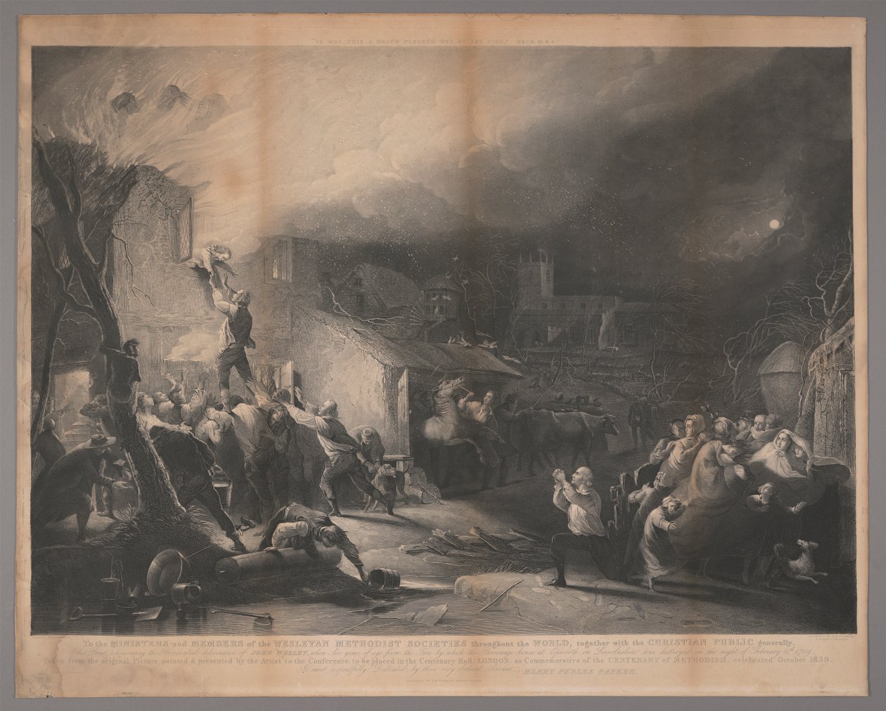 Providential Deliverance of John Wesley when a Child from Fire