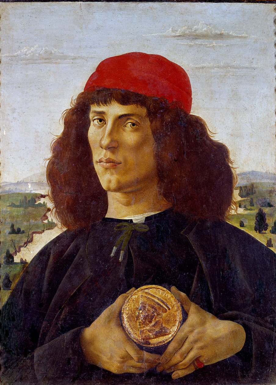 Portrait of an Unknown Man Holding the Medal of Cosimo de Medici