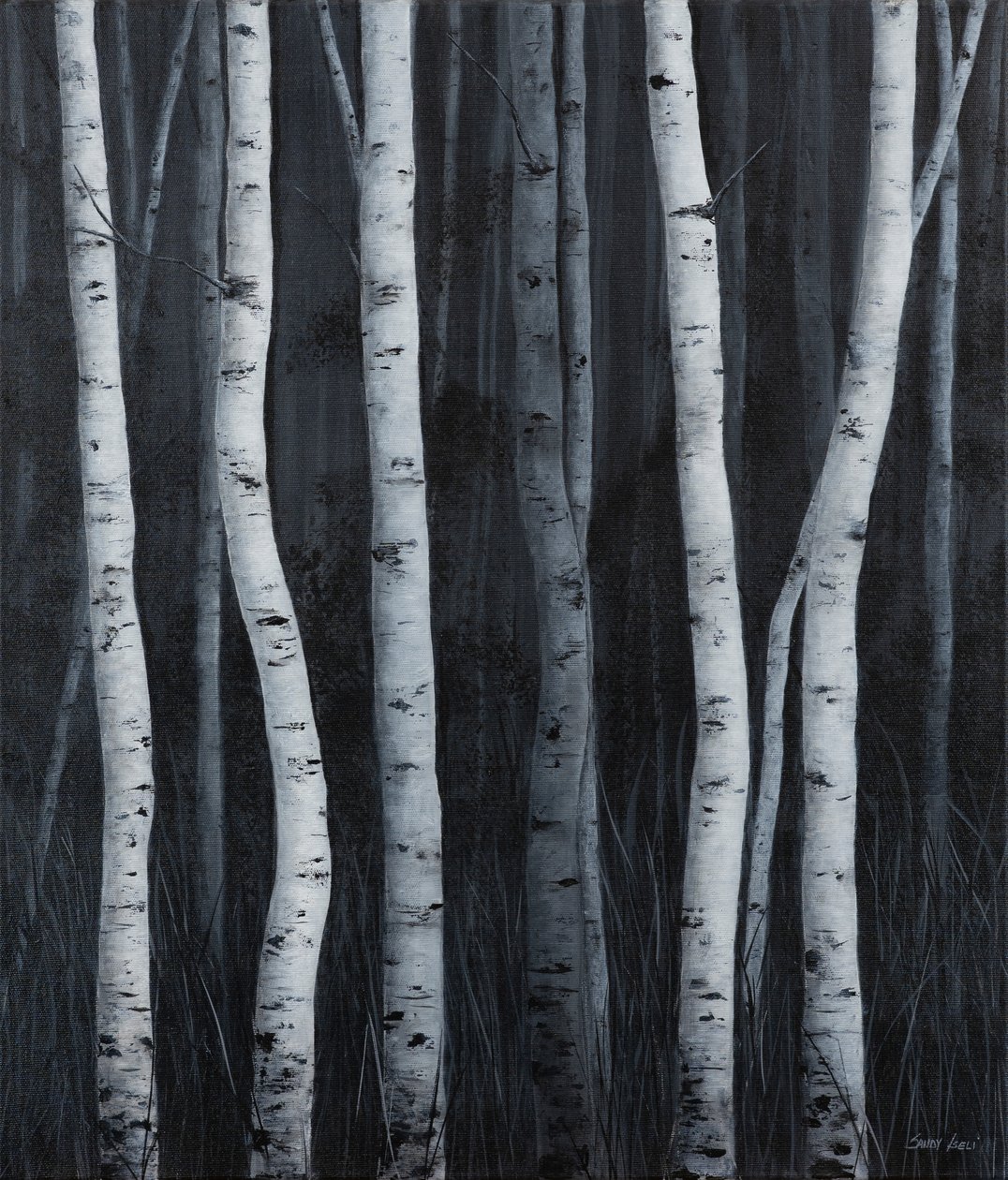 Birches by Sandy Iseli: Highest-quality art reproduction