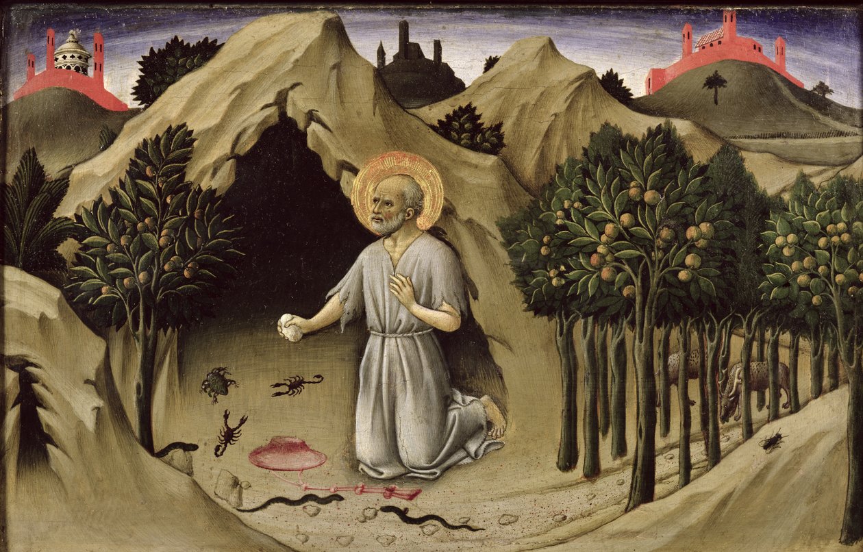 The Penitence of St. Jerome, 1444 by Sano di Pietro