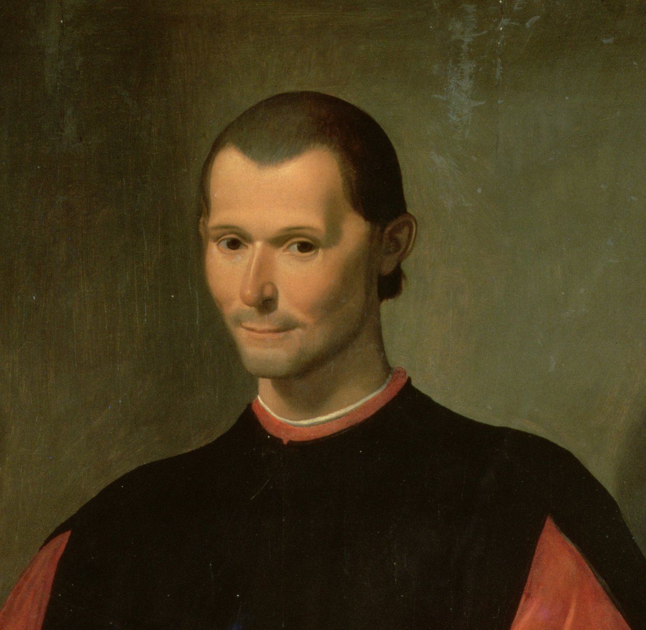 Portrait of Niccolo Machiavelli (detail) by Santi di Tito