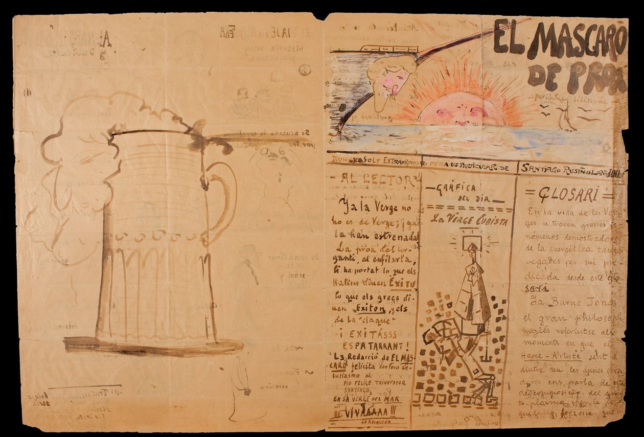 El mascaró de proa. Illustrated and Handwritten Heading