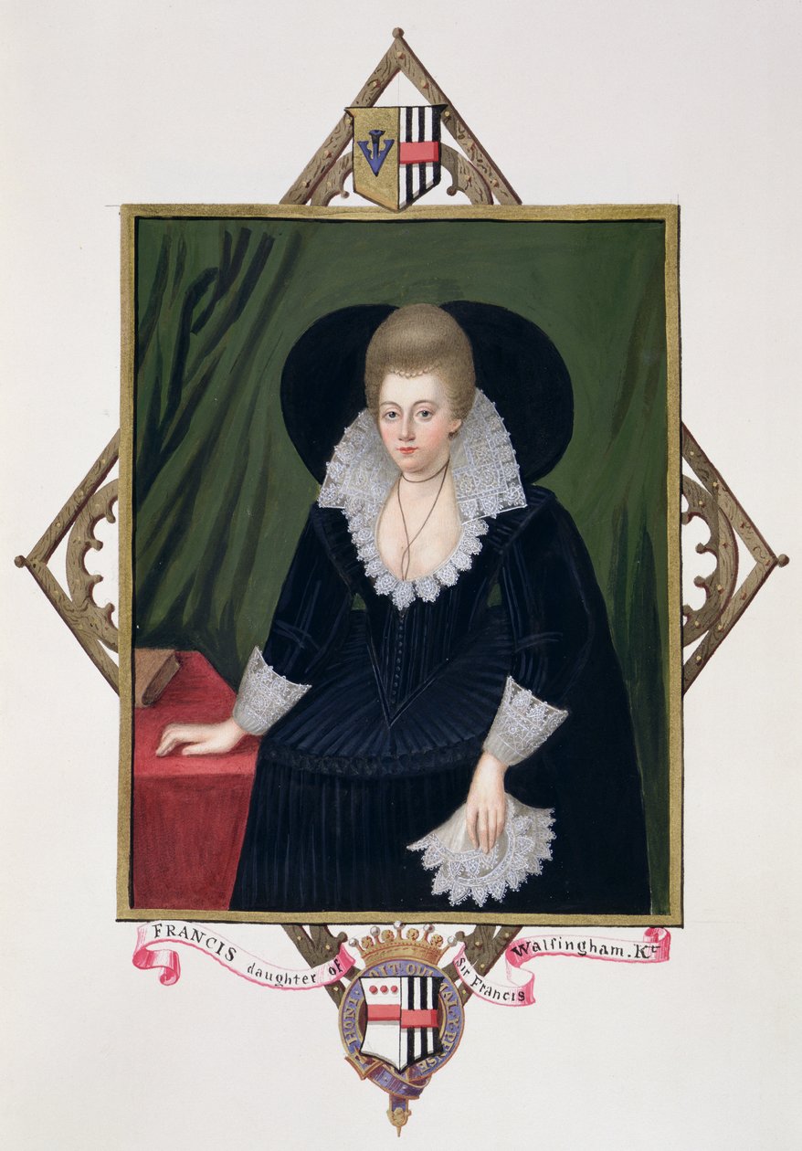 Portrait of Frances Walsingham, Countess of Essex from 'Memoirs of the ...