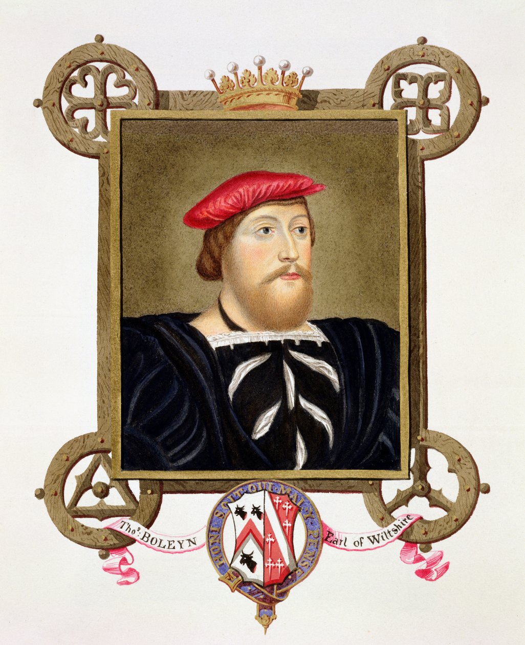 Portrait of Thomas Boleyn (1477-1539) Earl of Wiltshire from 'Memoirs ...