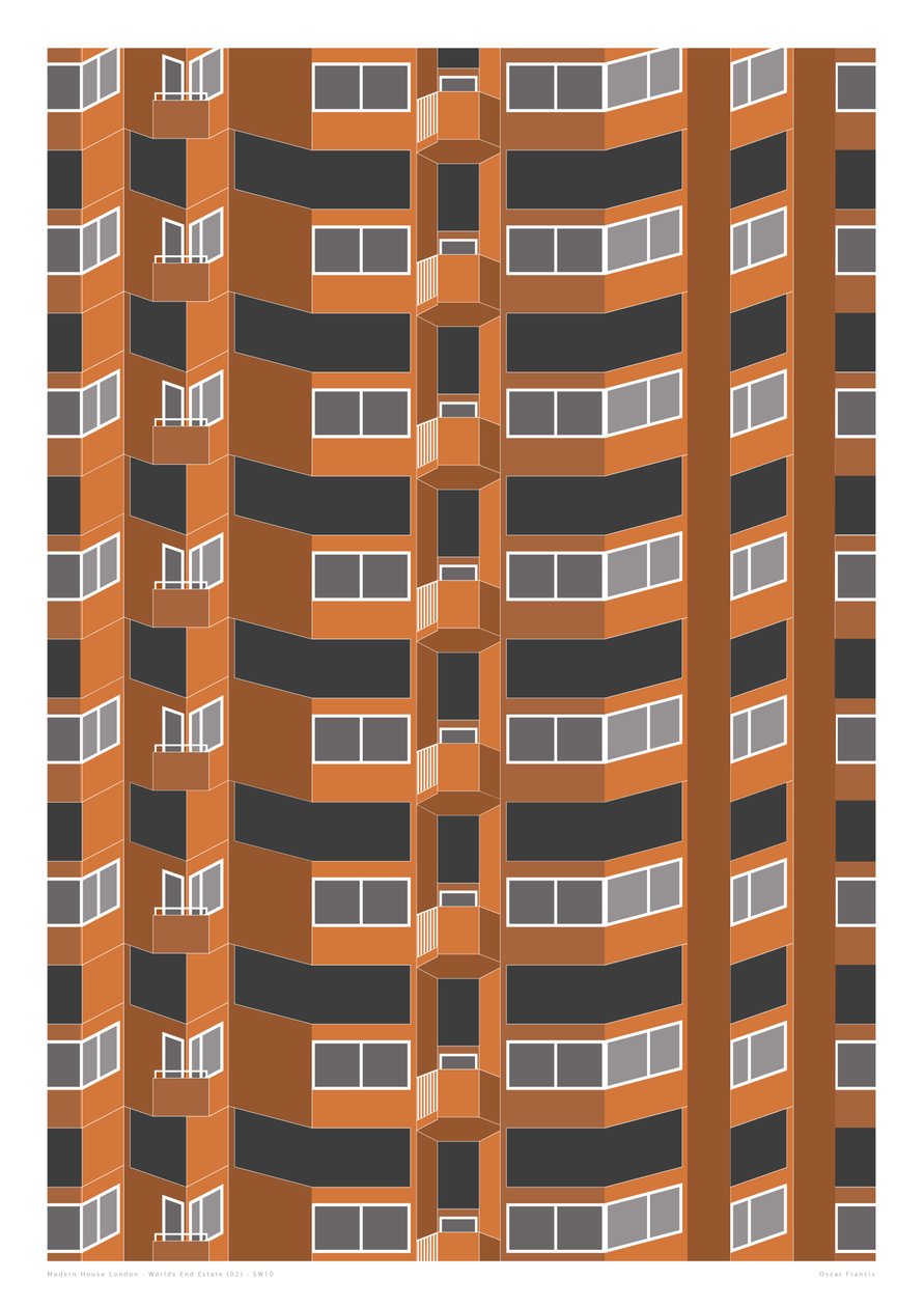 Worlds End Estate, 2014 by Sarah Evans: Buy fine art print