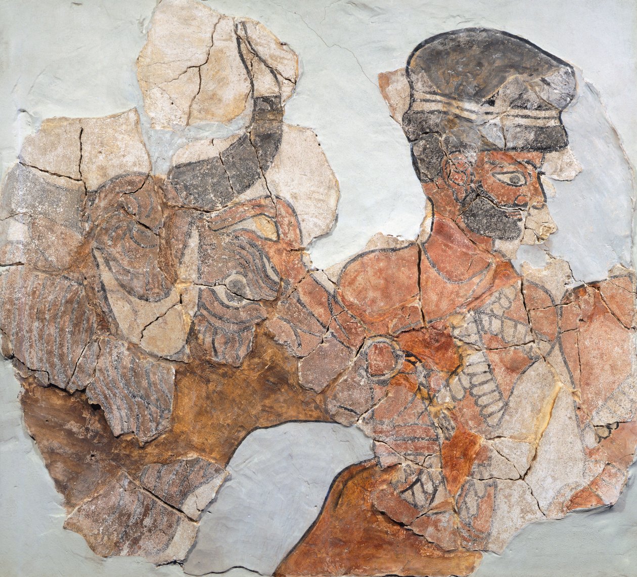 Fresco Depicting Sacrifice from Mari Archaeological Site, Syria