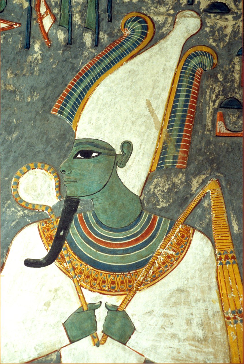 Ancient Egypt, Painting, Osiris, Tomb of Horemheb, Thebes, God of ...