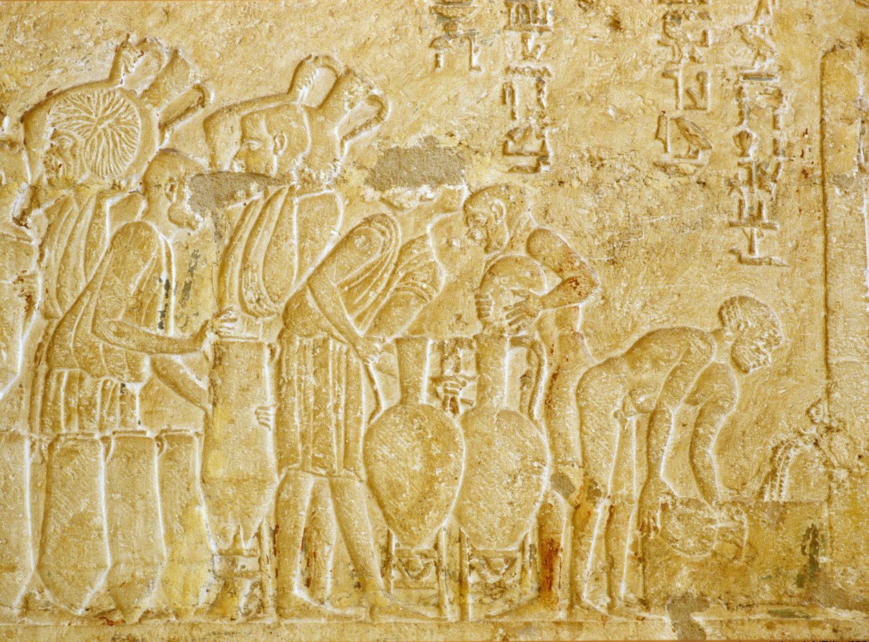 Ancient Egypt, Wall carving, Tomb of Petosiris, 300 BC, Tuna el-Gebel ...