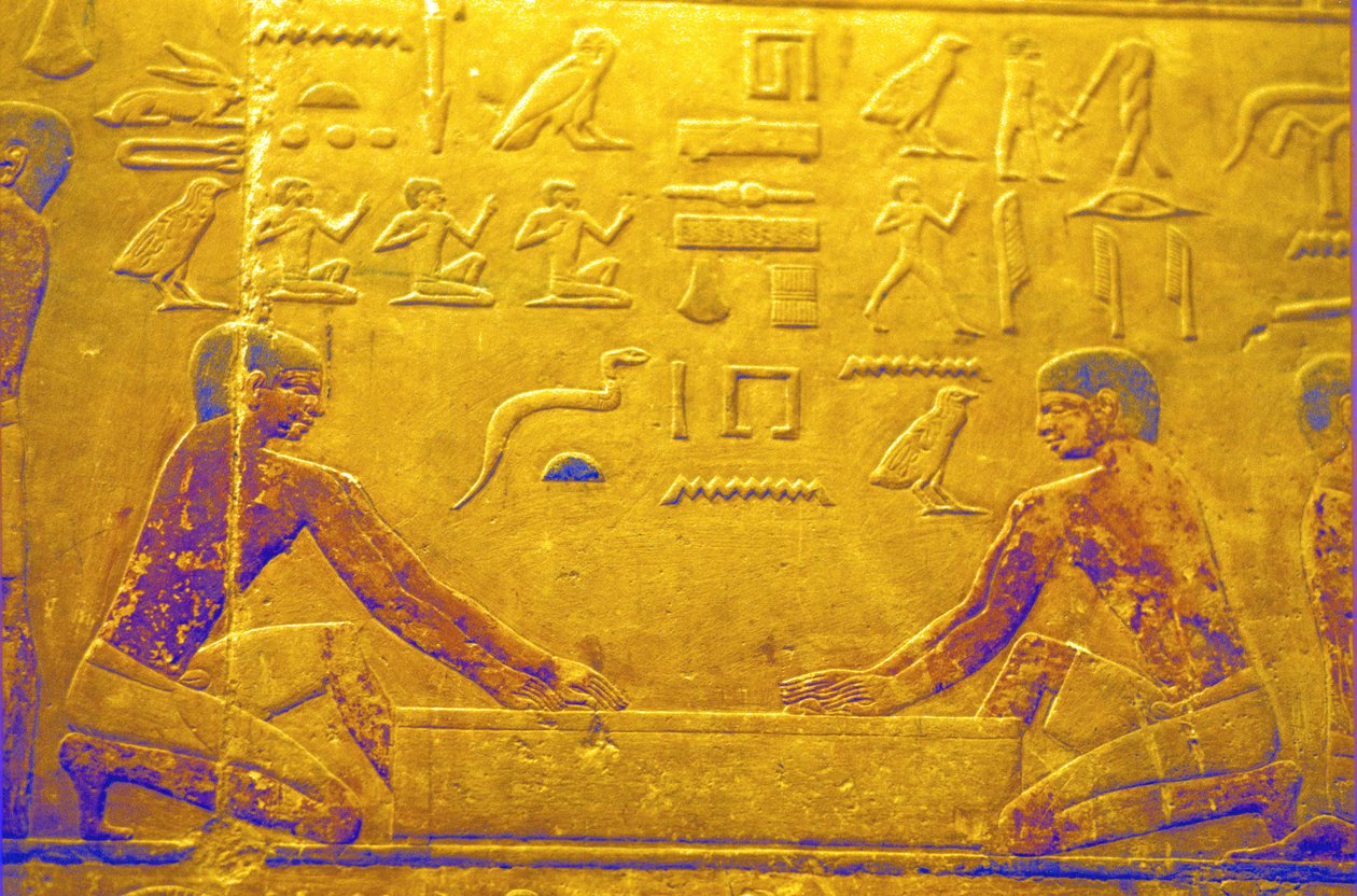 Ancient Egypt, Wall carving/painting, Mastaba/Tomb of Ti, Saqqara, 5th ...