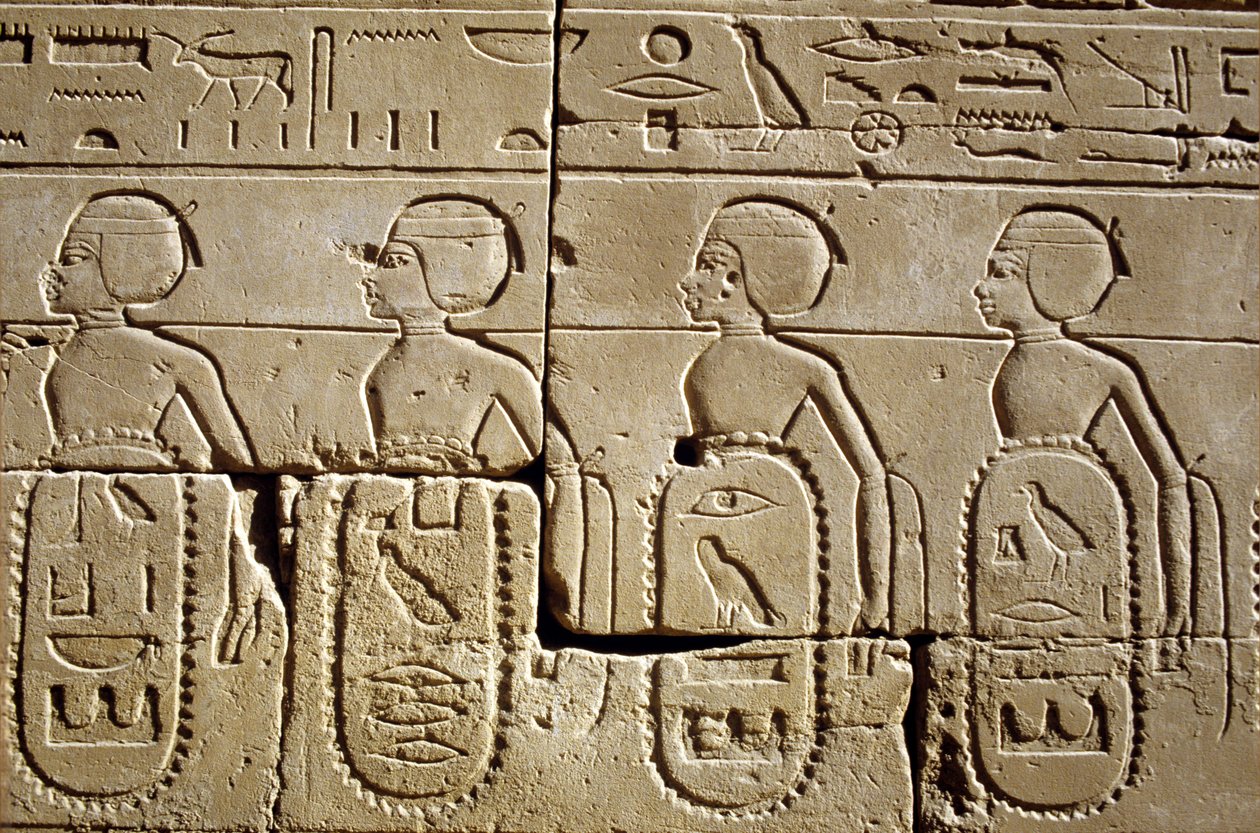 Ancient Egypt, Wall painting/carving, Karnak/Luxor Pylon Six, Part of ...