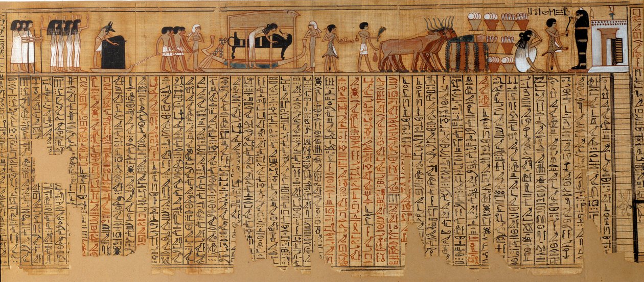 Egyptian Antiquity: Book of the Dead, Papyrus of Nebqed. Around 1400 ...