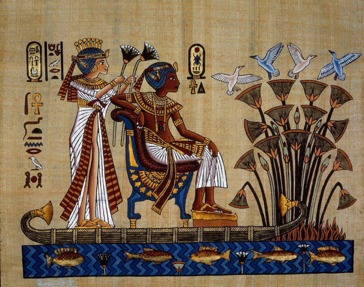 Ancient Egyptian Papyrus Paintings