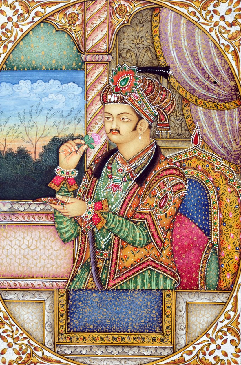 Miniature Painting of Mughal Emperor Jahangir