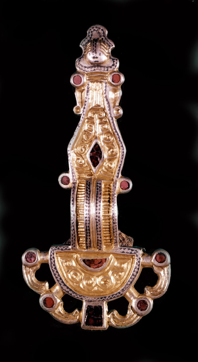 Merovingian Fibula by School Merovingian: Fine art print