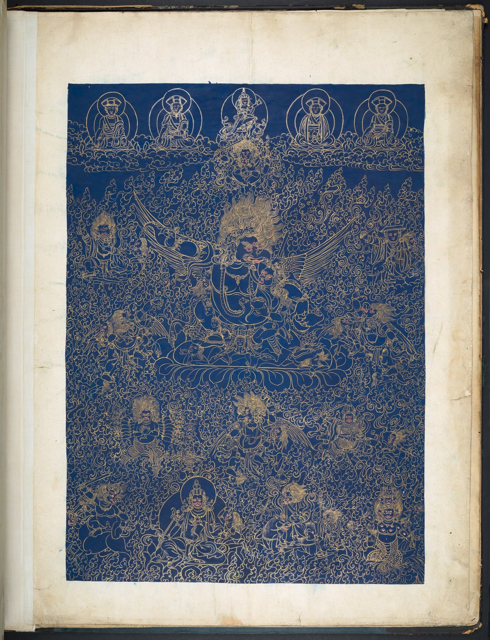 One of 12 drawings depicting Tibetan deities by a Tibetan artist ...
