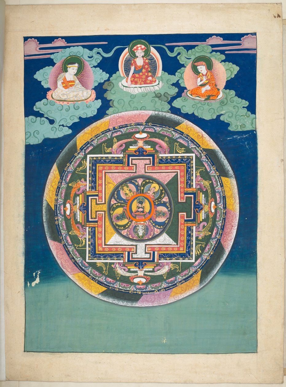 One of 12 drawings depicting Tibetan deities by a Tibetan artist ...