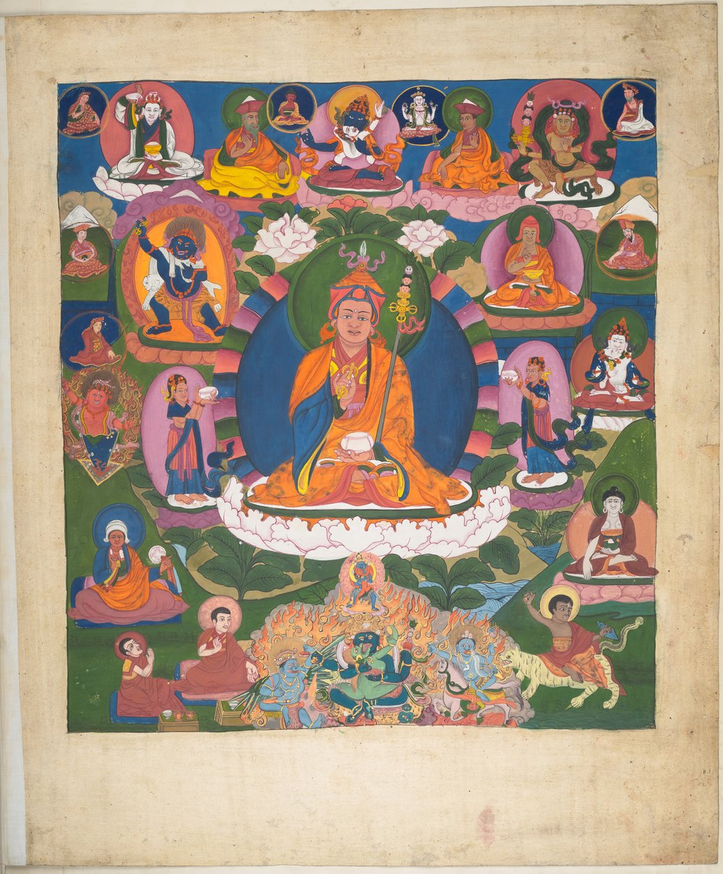 One of 12 Drawings Depicting Tibetan Deities by a Tibetan Artist ...