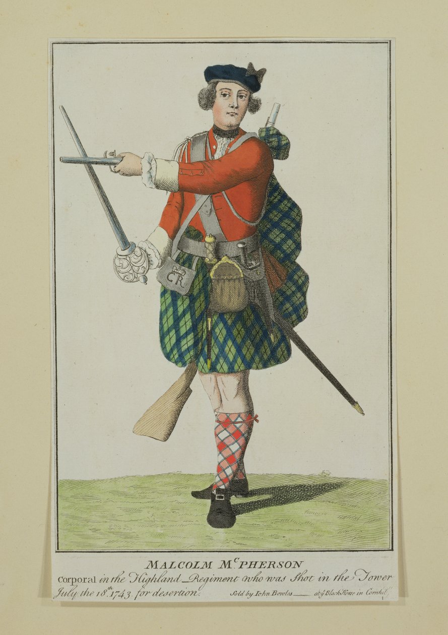 Malcolm McPherson, Corporal in the Black Watch Regiment, Shot for Desertion