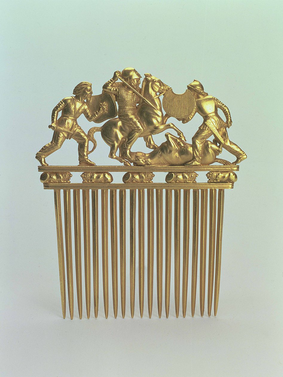 Reverse of a Scythian Comb, from Solokha Burial Mound, Steppe
