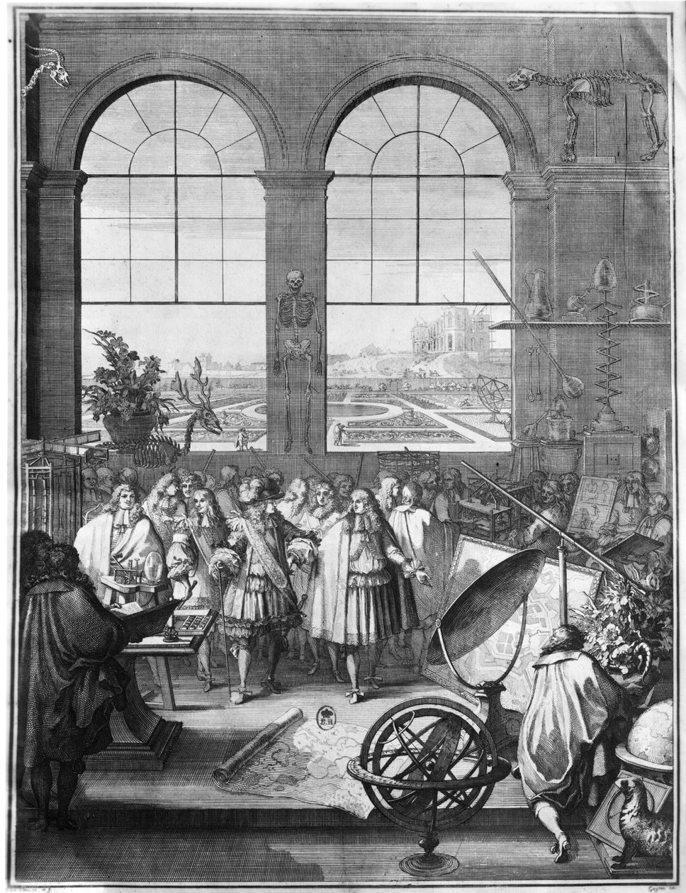 Louis XIV and his Entourage visiting the Royal Academy of Sciences ...