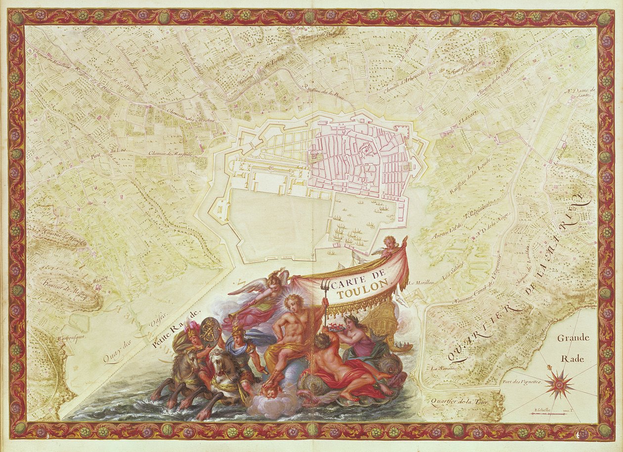 Plan and Map of Toulon, from the 'Atlas Louis XIV'