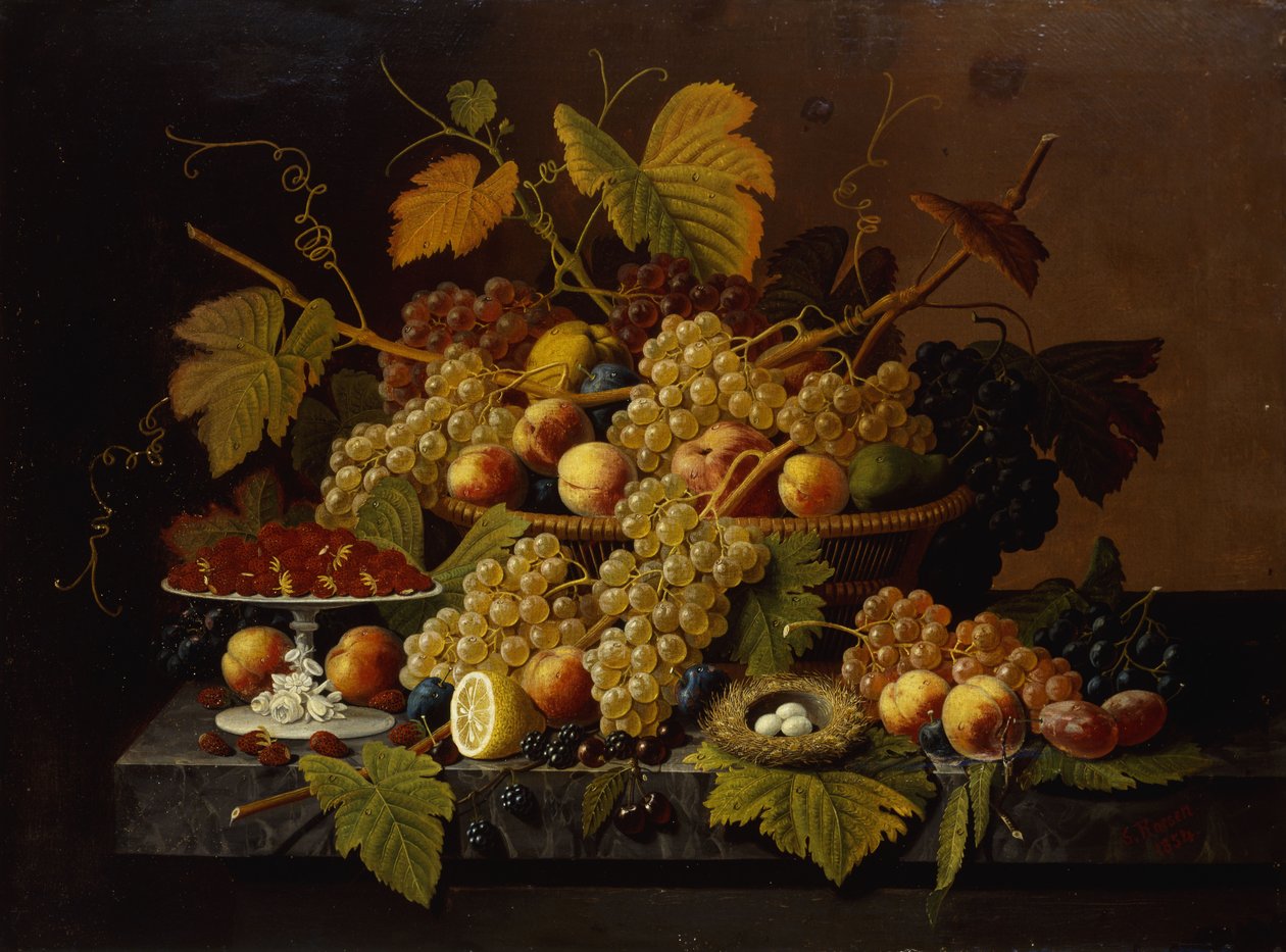 Still Life with Fruit by Severin Roesen: Fine art print