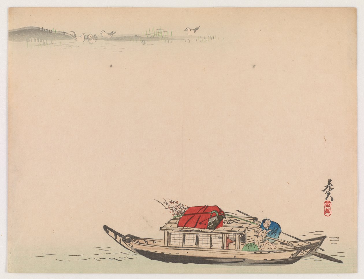 A River Boat by Shibata Zeshin: Buy fine art print