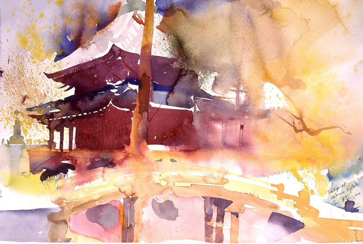 Bridge at Chion in Kyoto, 2000 by Simon Fletcher