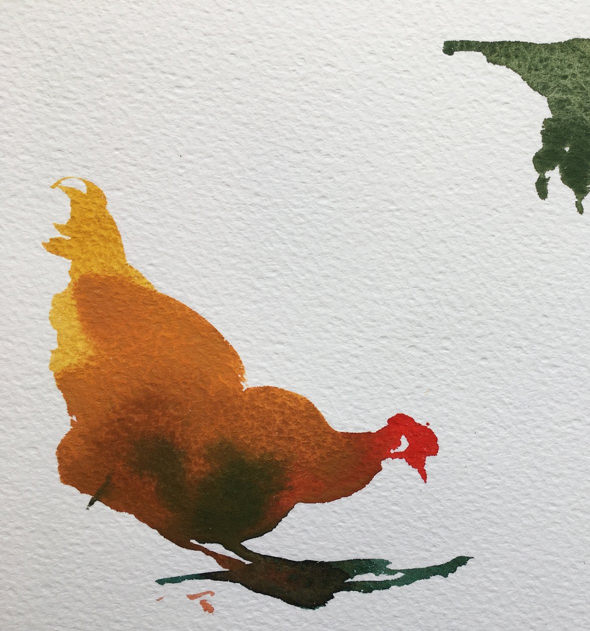 Chicken Pecking, 2020 by Simon Fletcher: Fine art print