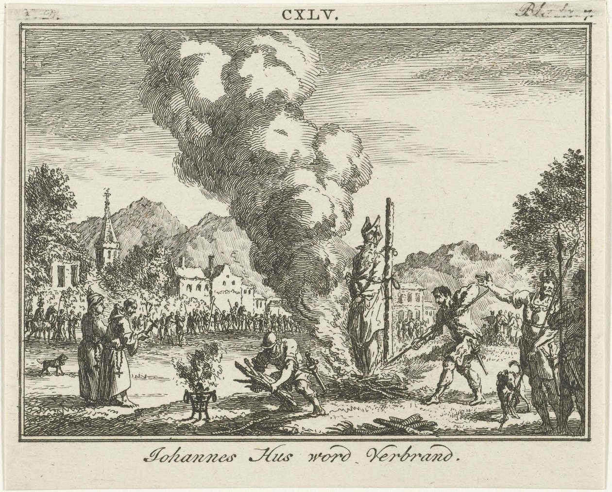 Burning of Jan Hus at the Stake by Simon Fokke