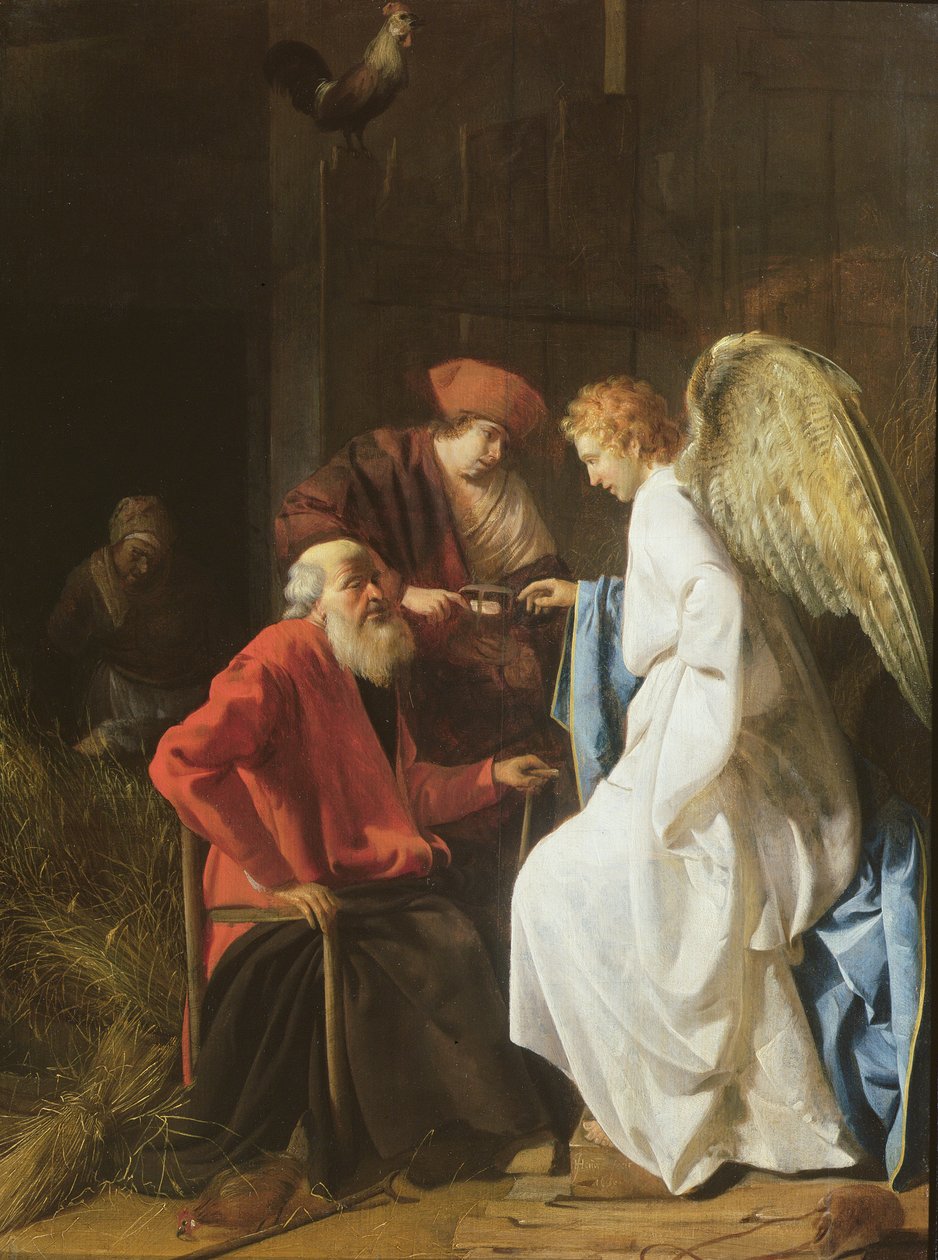 Tobias and the Angel curing the Blindness of Tobit, 1630