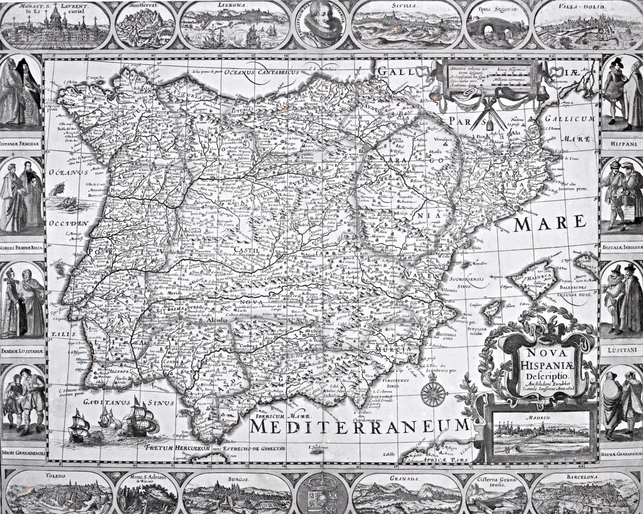 Map of Spain by Spanish School: Buy fine art print